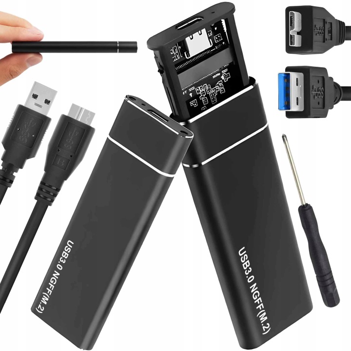Obudowa zewnętrzna dysku adapter M.2 SATA III NVMe USB 3.1 etui USB C ...