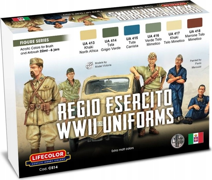 Sada barev Regio Esercito WWII Uniforms 6x22ml Lifecolor CS14 ...