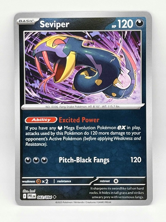 Karty Pokemon TCG Phantasmal Flames (PFL 062) Seviper (R) - Stan: Nowy ...