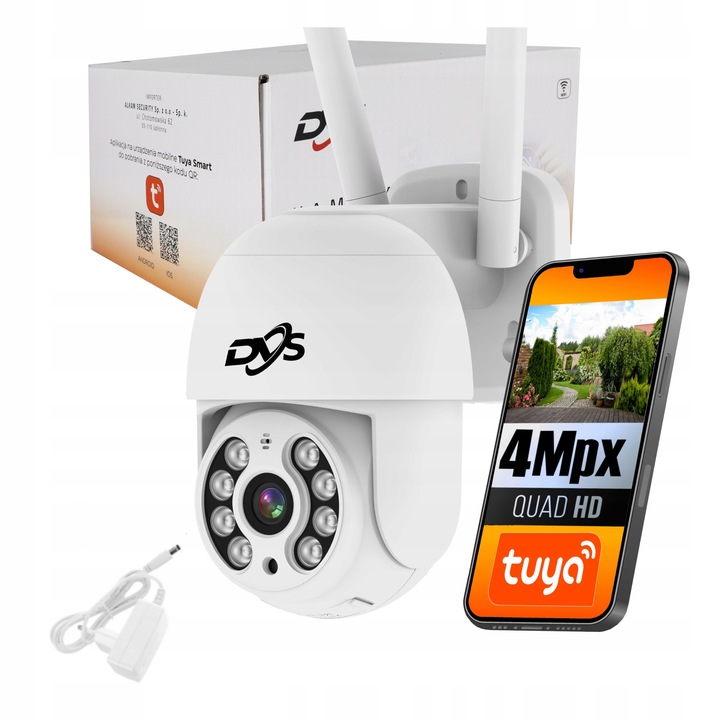 Venkovní otočná WiFi kamera bezdrátová IP 4Mpx Tuya DVS pro dům ...