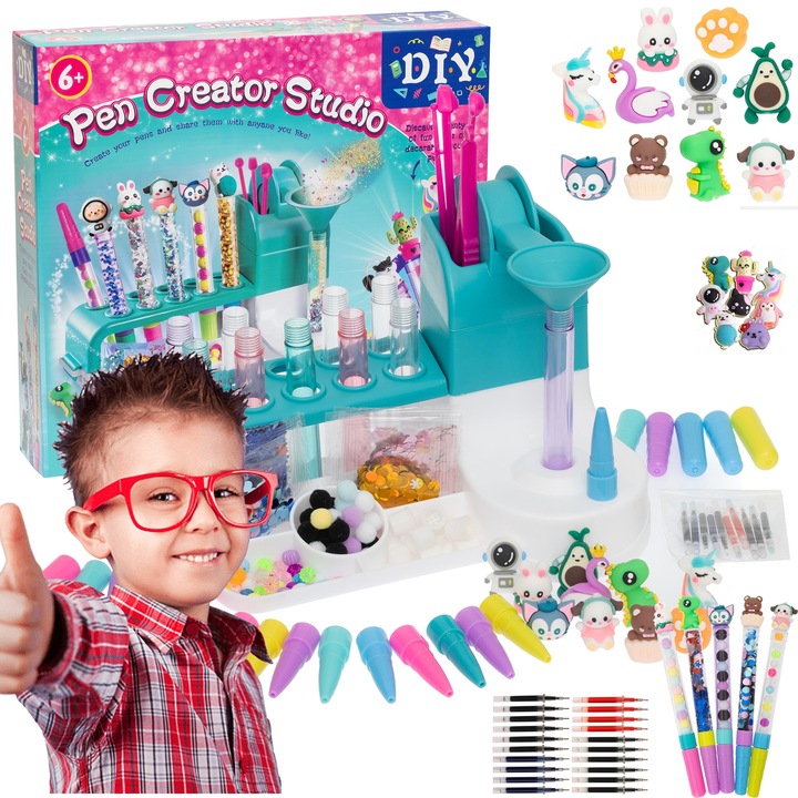 ZESTAW KREATYWNY ART FABRYKA DŁUGOPISÓW DIY PEN CREATOR STUDIO ...