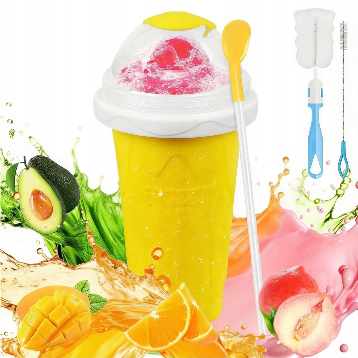 SLUSHY KÉSZÍTŐ POHÁR FAGYI SZORBET SLUSHY GRANITA KÉSZÍTÉSÉHEZ 330ml ...