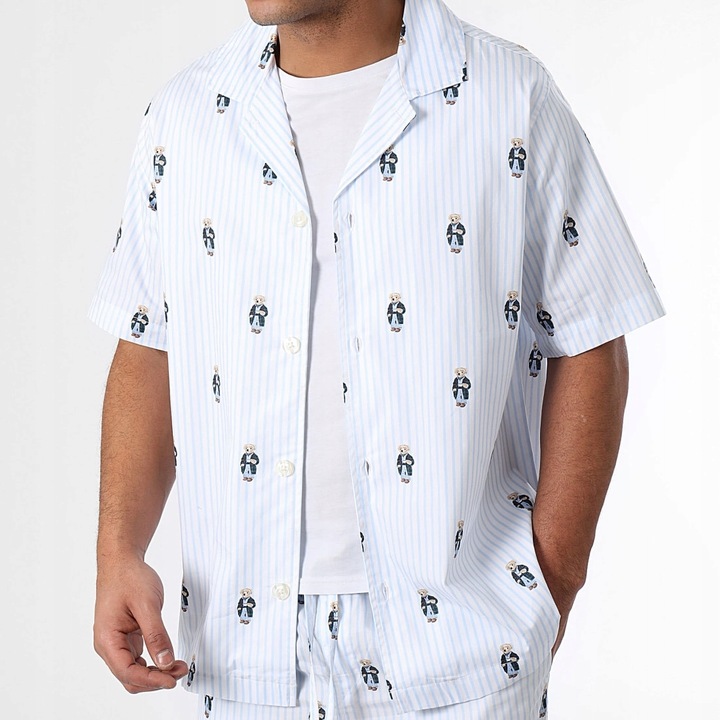 Pyžamová košile Polo Ralph Lauren bílo-modrá bavlněná L, • Ceny ...