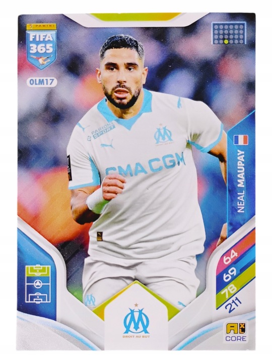 PANINI FIFA 365 2026 CORE NEAL MAUPAY OLYMPIQUE MARSEILLE OLM17 • Cena ...