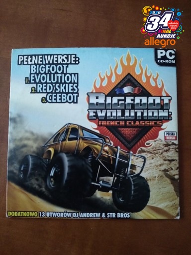 PC CD-ROM PEŁNE WERSJE BIG FOOT: EVOLUTION, RED SKIES, CEEBOT + 13 x MP ...